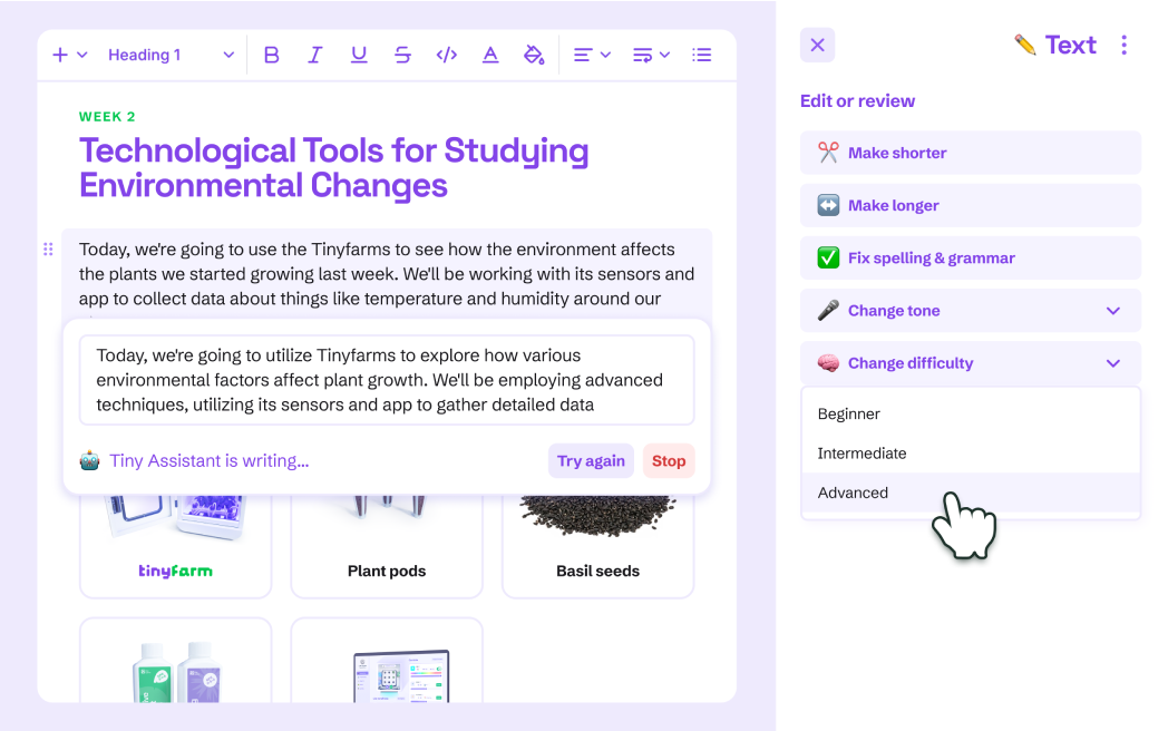 tiny - Educational tools to teach climate science and technology: Tinyfarms, Tinyverse